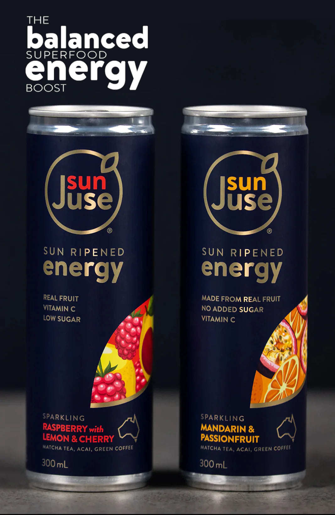SunJuse | Sparkling Real Fruit balanced energy drink – SunJuse by Clean ...